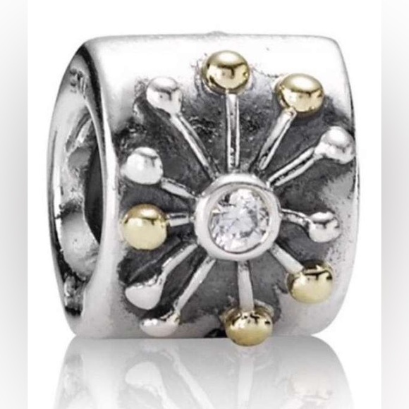 Pandora | Jewelry | Pandora Rare Authentic Sterling Silver And 4k Gold ...